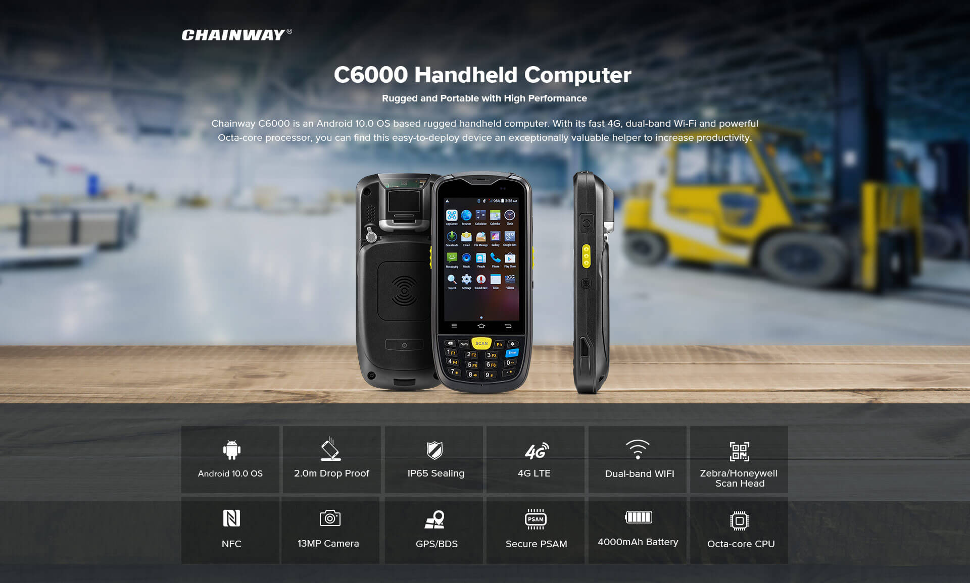 Chainway C6000 Rugged Handheld Scanning Computer - Rugged SA